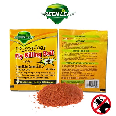 Powder Fly Killing Bait Green Leaf (5g/pkt) / 强效杀灭苍蝇粉 | Shopee Malaysia