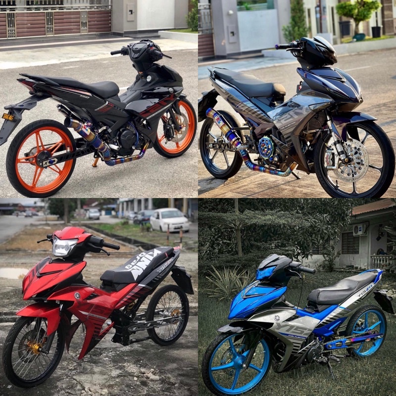 Body Coverset Y15ZR Y15 V2 first model 2015 purple hitam batman biru ...