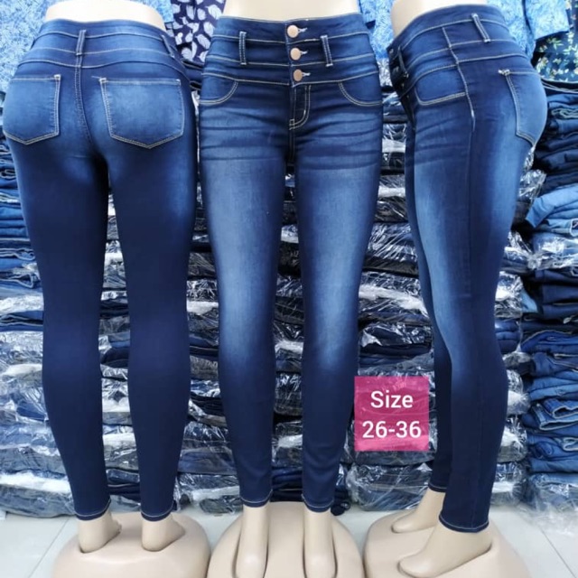 Skinny 3 button ready stock🔥 streachable denim🔥 | Shopee Malaysia