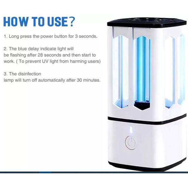 Ultraviolet UV Sterilization LED Light Disinfectant Germicidal Ozone ...