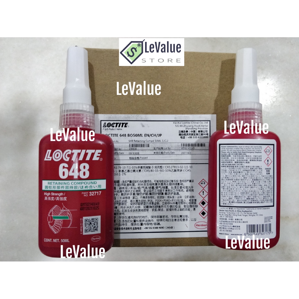 LOCTITE 648 Retaining Compound - High Strength 50ml with QR Code ...