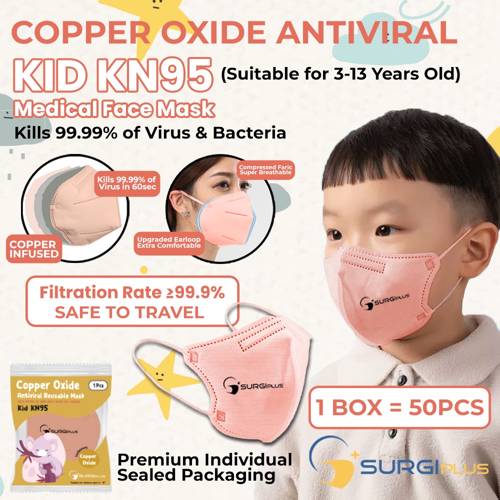 Surgiplus Medical Grade Oxide Kids KN95 Face Mask | Shopee Malaysia