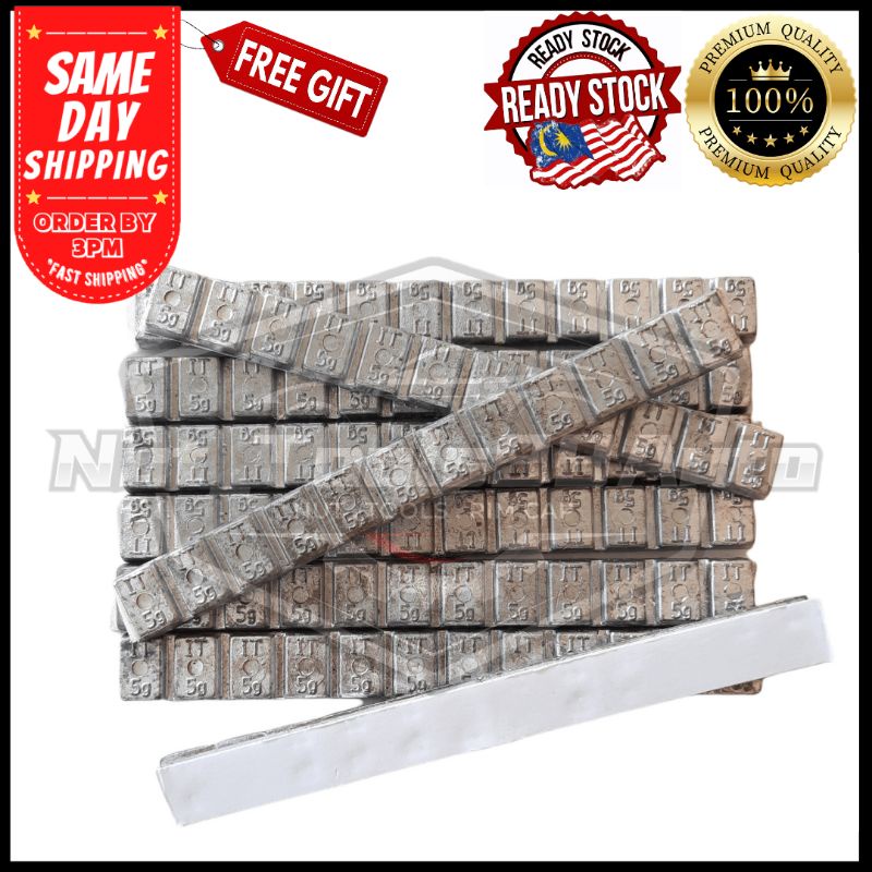 TT.5 100% 60G 1 Strip Tiada Berkarat Batu Timbang Balancing Wheel ...