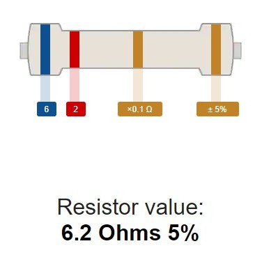 (0.1 Ohm~10 Ohm) 10 Pcs / 50 Pcs Carbon Film Resistor Perintang 1/4Watt ...