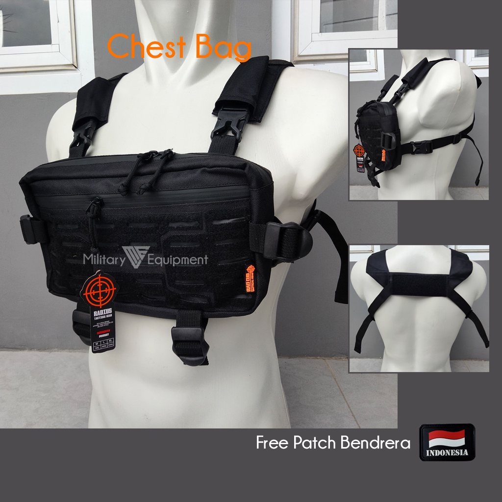 Chest Bag Tactical Chest Bag Bike Bag Laser Cutting Chest Bag | Shopee ...
