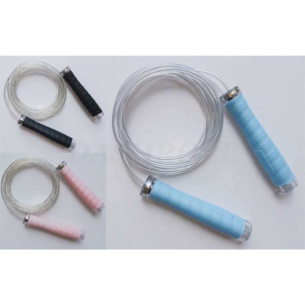 PL03 MODERN JUMP ROPE KIDS ADULT 5MM STEEL WIRE PVC RUBBER HANDLE ...