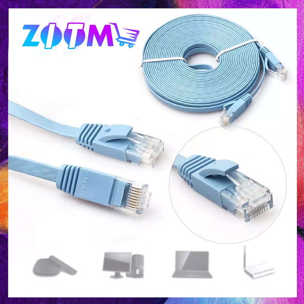 10M/15M/40M/50M CAT6 PREMIUM ETHERNET NETWORK FLAT CABLE LAN | Shopee ...