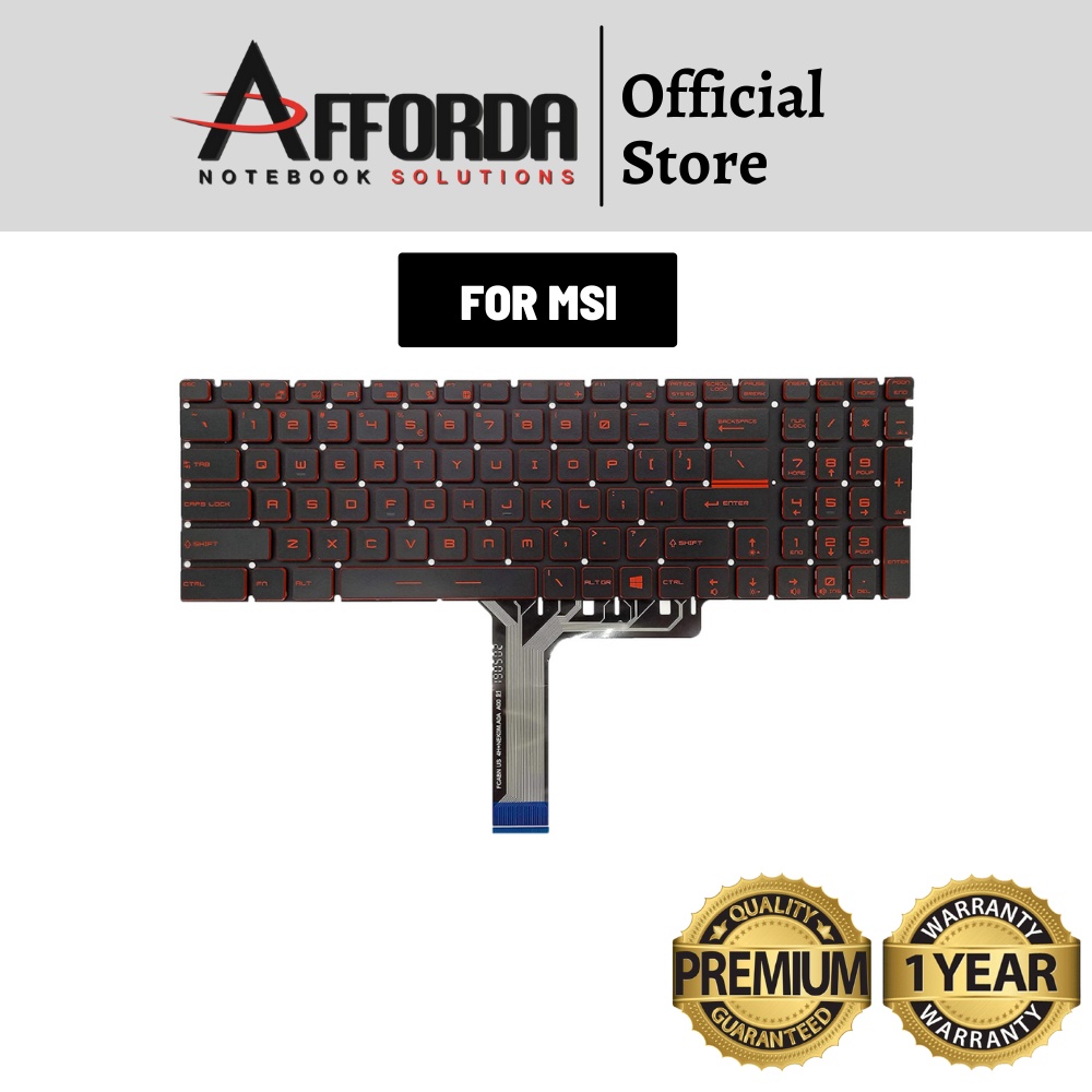 MSI GL62M WITH BACKLIGHT Laptop Keyboard | Shopee Malaysia