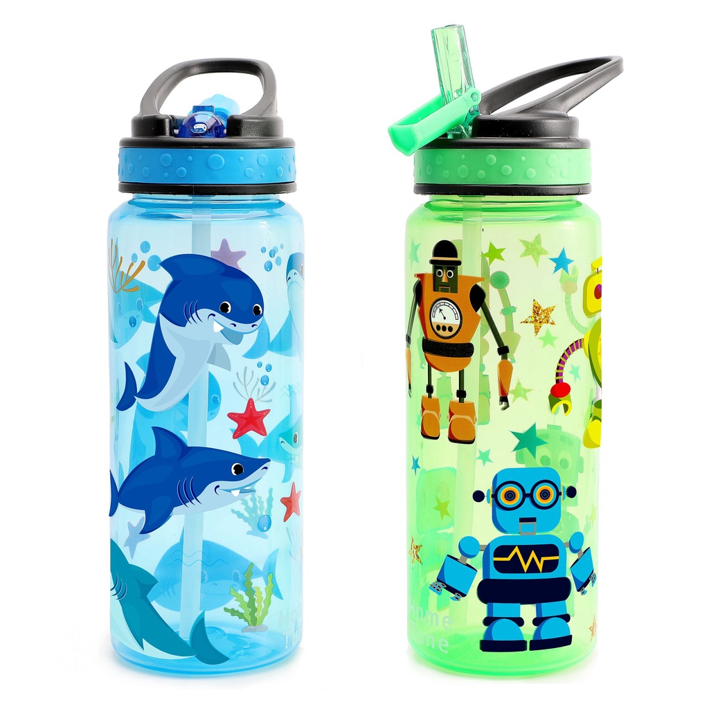 [2-Pack] 23oz/680ml kids bottle with straw bottle bpa free kid bottle ...