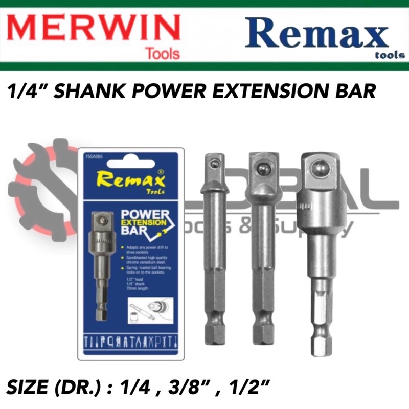🇲🇾 READY STOCK 🇲🇾 REMAX 1/4” SHANK POWER EXTENSION BAR / LONG 75MM (1/4 ...
