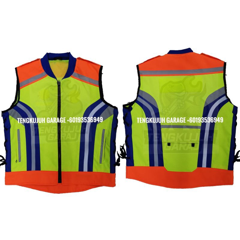 RIDING VEST WITH REFLECTOR / VEST MOTOR DENGAN PEMANTUL CAHAYA (SIZE S ...