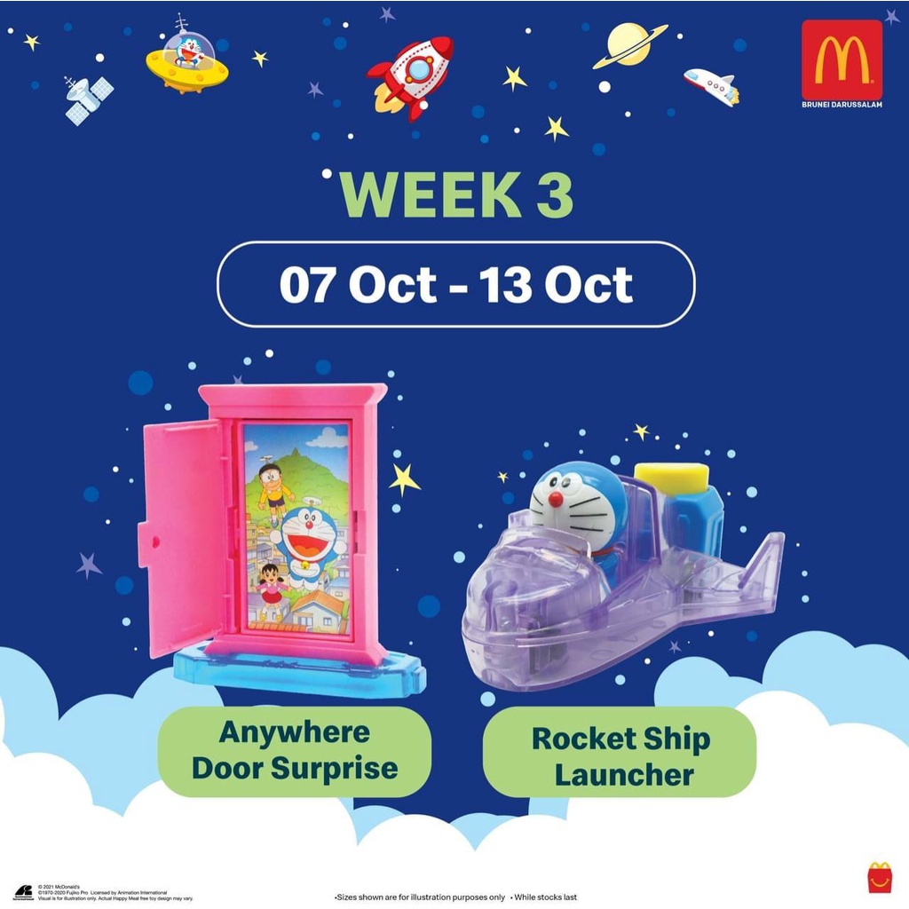 (Rdy Stock) Mc Donald's Doraemon Rocket Ship Launcher Toy Limited ...