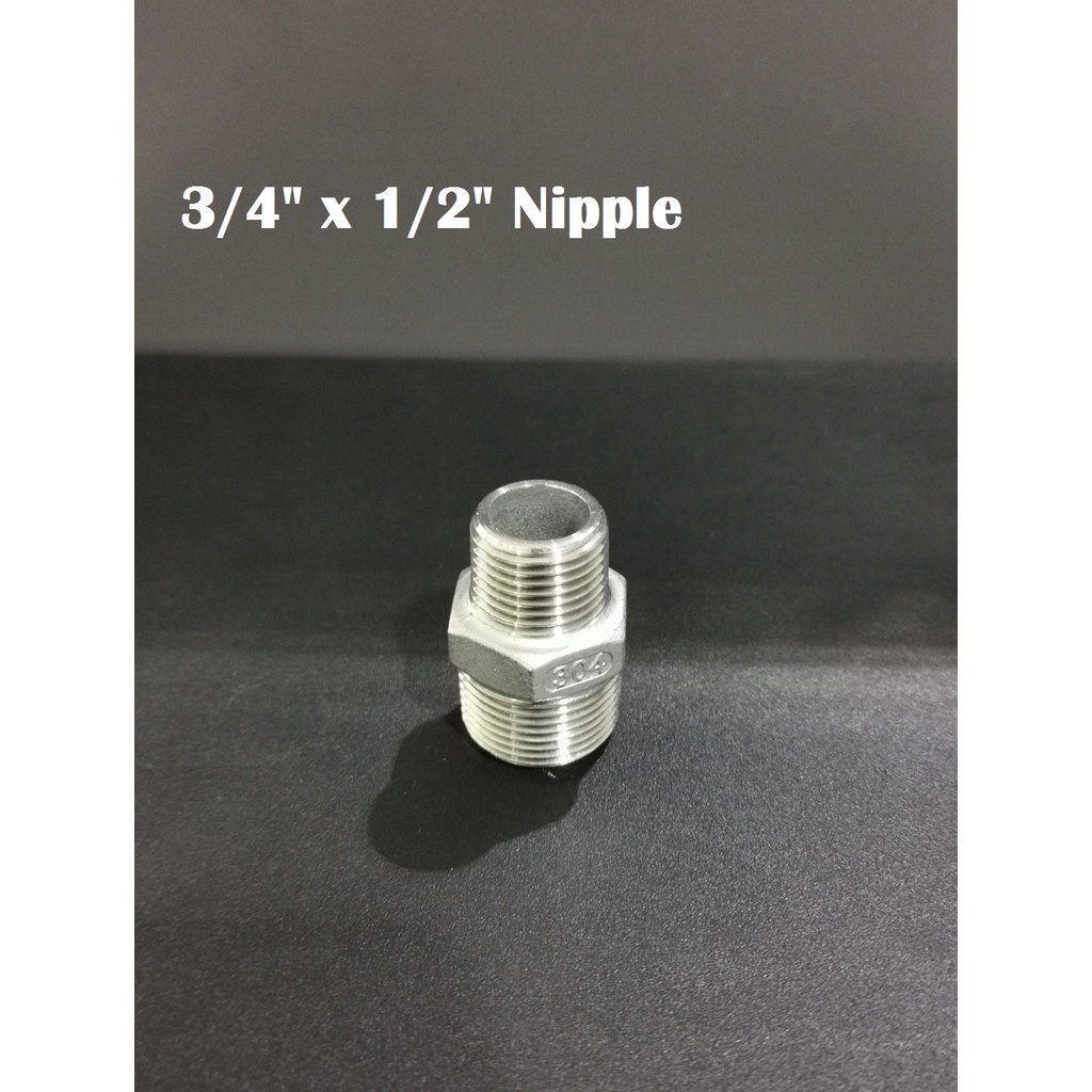 1/2" 3/4" 1" BSPT Stainless Steel SUS304 Tee Elbow Socket Nipple Bush Cap Plug Union Lock Nut ...