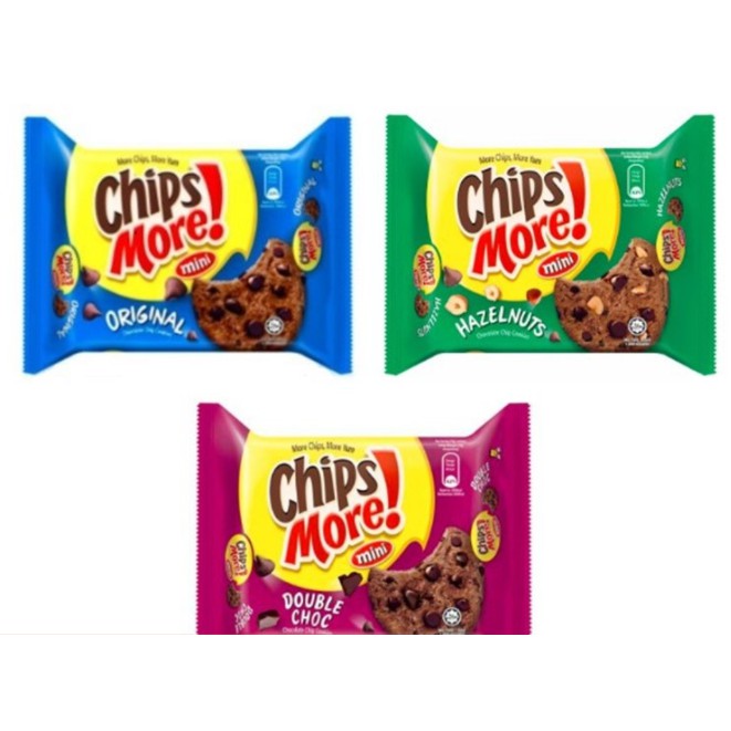 CHIPS MORE MINI biskut cip coklat 巧克力饼 chocolate chips cookies 80G ...