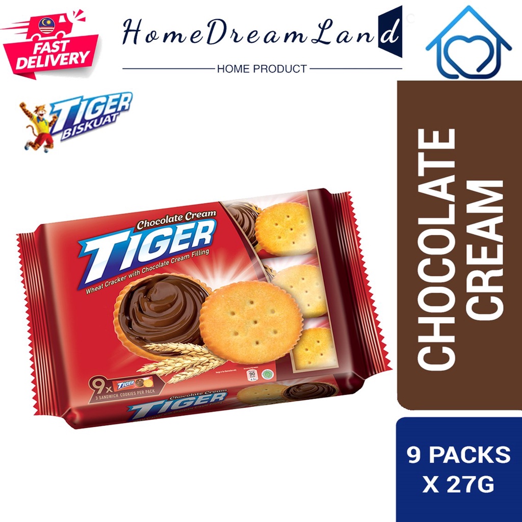 Tiger Chocolate Cream Sandwich Cracker Swavoury Multi Pack 9 X 27g (1 ...