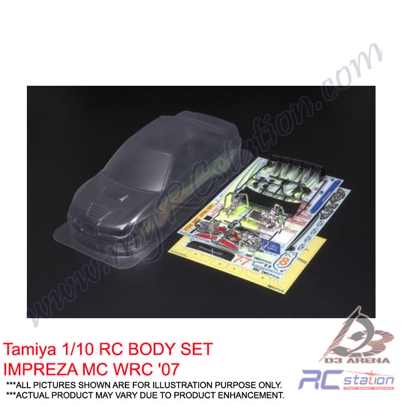 Tamiya Body Shell #51289 - 1/10 RC BODY SET IMPREZA MC WRC '07 [51289 ...