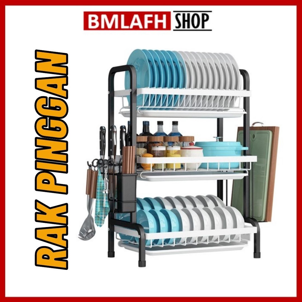 Rak Pinggan Dish Rack Stainless Steel Rak Pinggan Mangkuk Dish Drainer ...