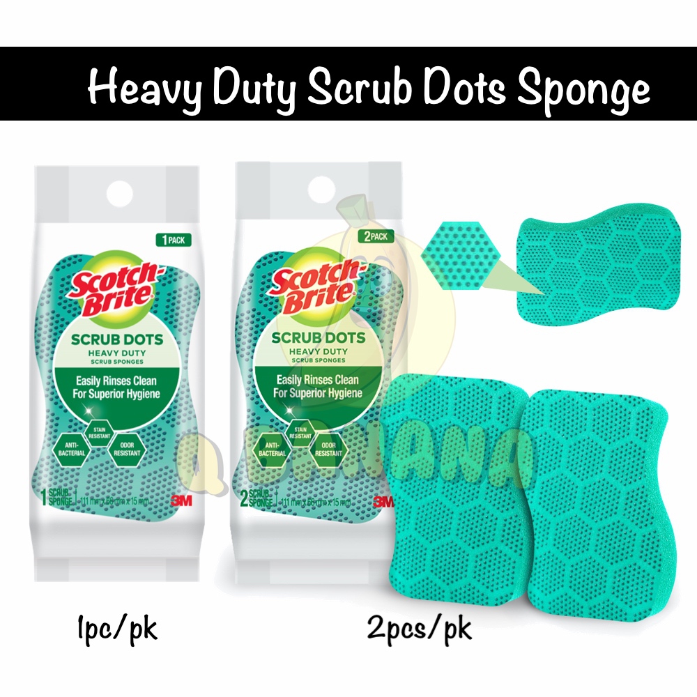 3M Scotch Brite Heavy Duty Kitchen Dots Sponge (Original) | Shopee Malaysia