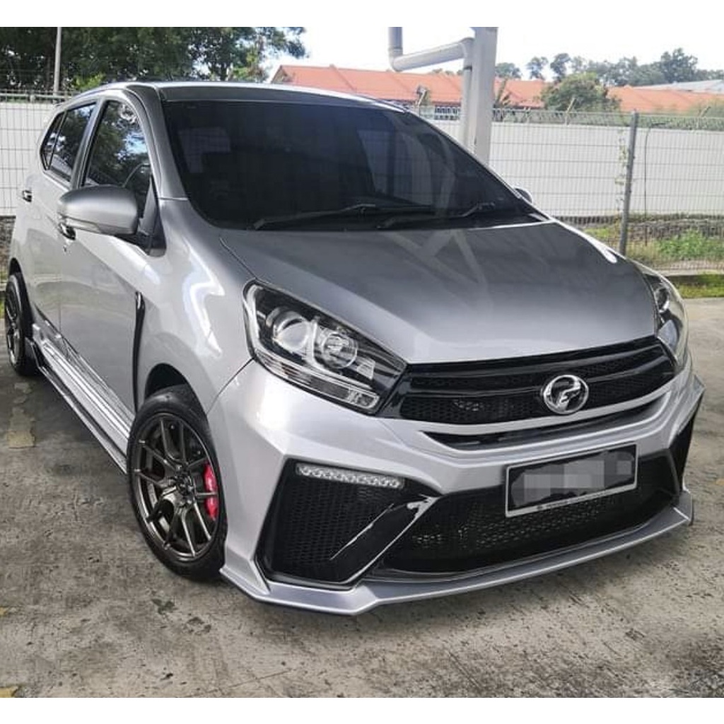 PERODUA AXIA 2017 & ABOVE FRONT BUMPER WITH LAMP ( AGYA ) FIBREGLASS ...