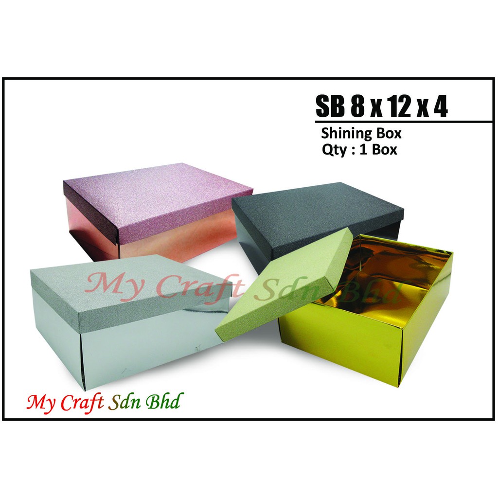 [Ready Stock] 8" x 12" x 4" Shining Box | Kotak Cenderahati | Box ...