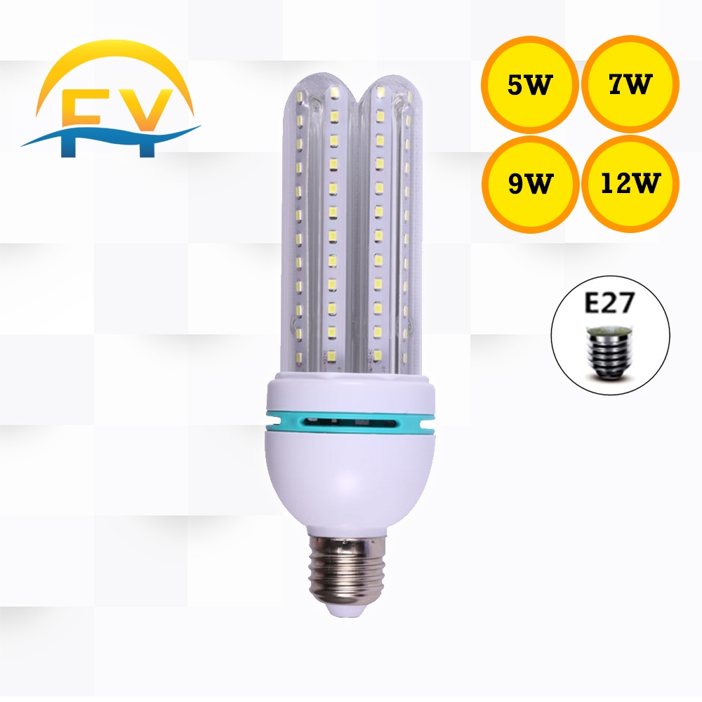 FY LED Light Bulb U Shape Corn 3U - 5W 7W 9W 12W - Daylight / Warm White / Natural White - E27 ...