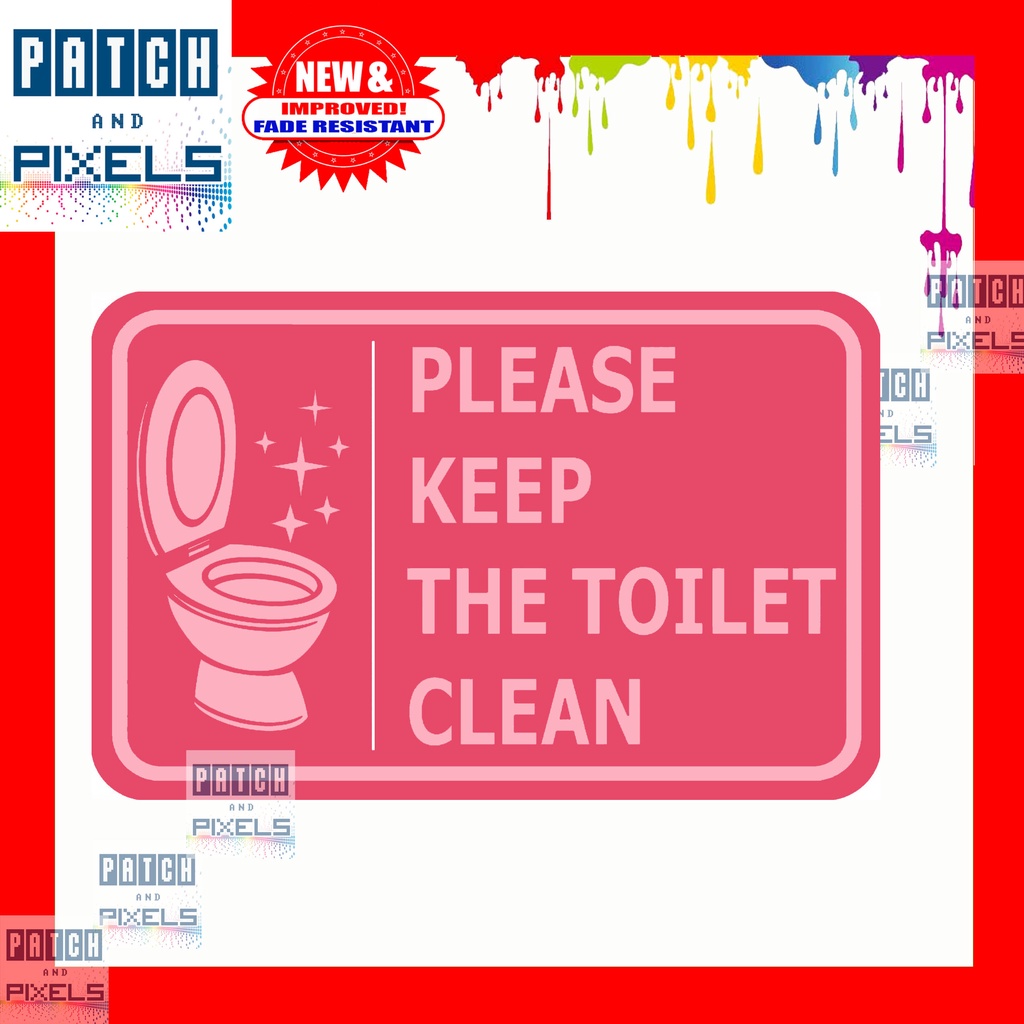 Keep Area Clean Sign Pink House Rules Signages 8 x 10 inches Waterproof ...