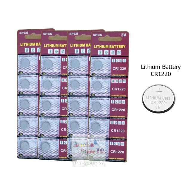 Lithium Battery CR1220 3V CMos Battery for Watches Mobile Key Remote ...