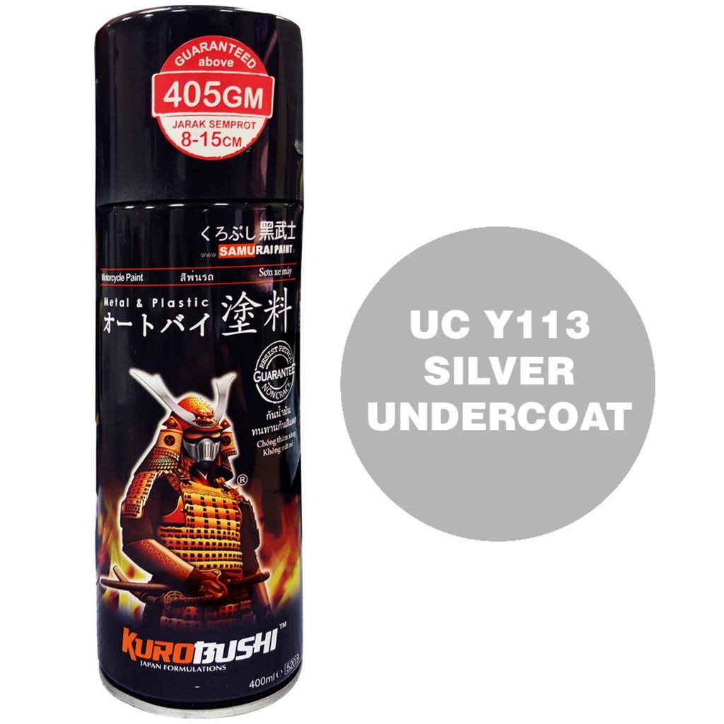 Samurai Y113 Silver Anti-Rust Primer Undercoat Spray Paint 400ml Yamaha ...