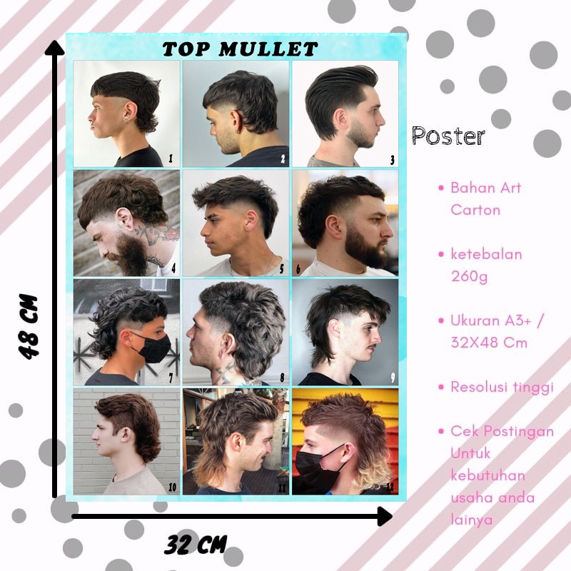 Barbershop poster / mullet hair poster / barbershop poster | Shopee ...