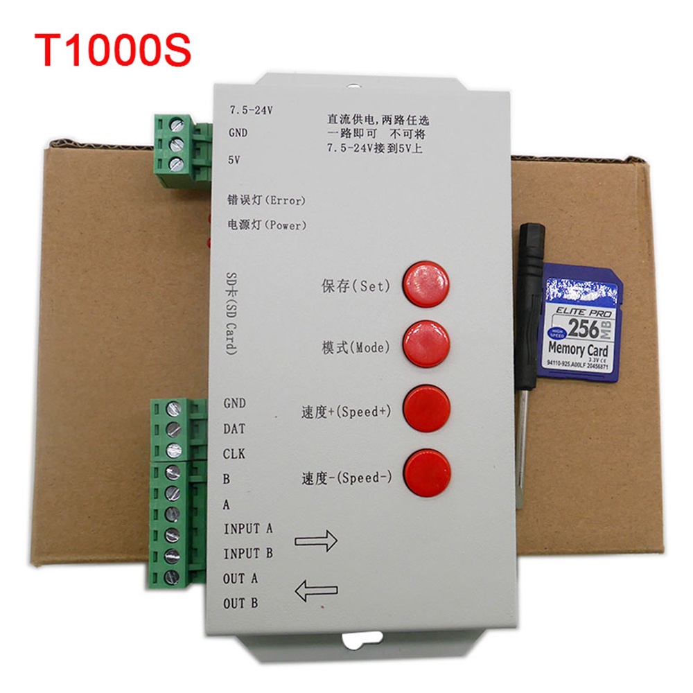 T1000s 2048 Pixels Dmx 512 Controller Sd Card Ws2801 Ws2811 Ws2812b