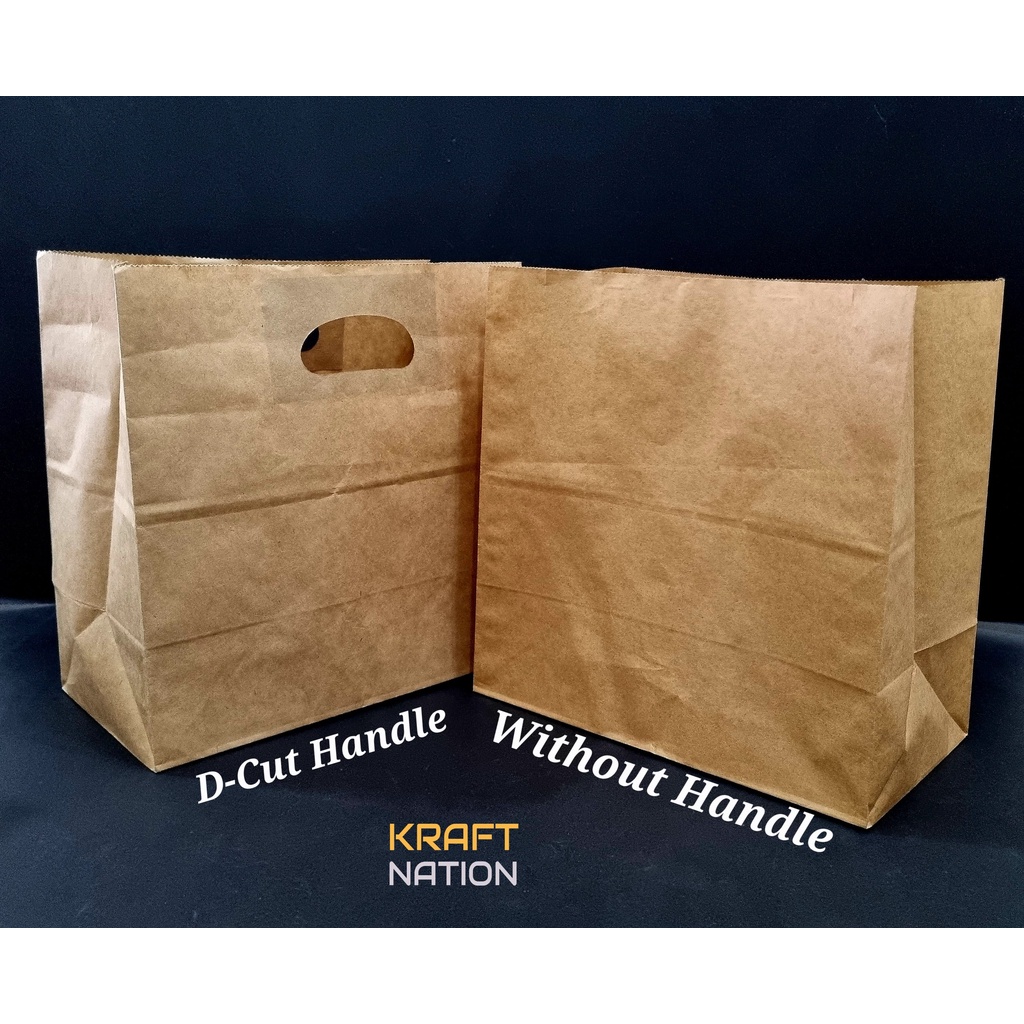 [Cheapest] 25 pcs Kraft Paper D-Bag/ SOS 19 Paper Bag Brown paper Take ...