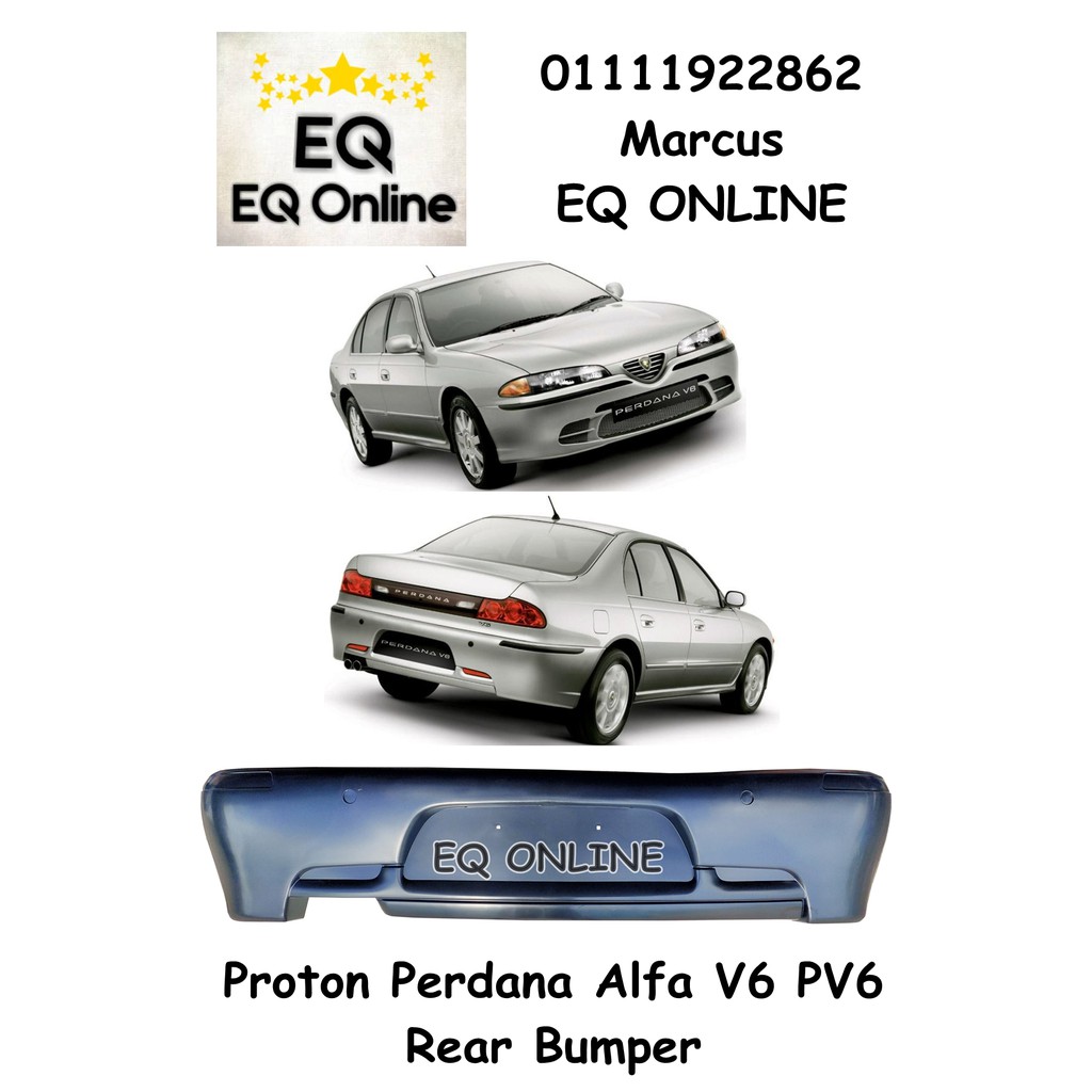 Proton Perdana V6 2003 ALFA Rear Bumper PP Plastic Malaysia (BUMPER ...
