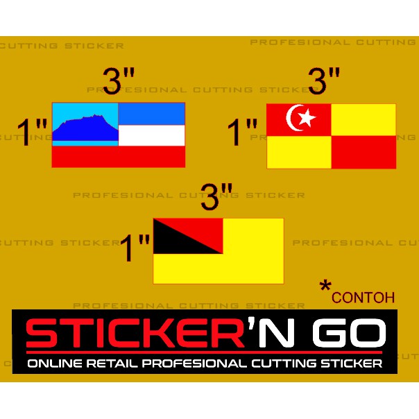 CUSTOM STICKER BENDERA NEGERI | Shopee Malaysia