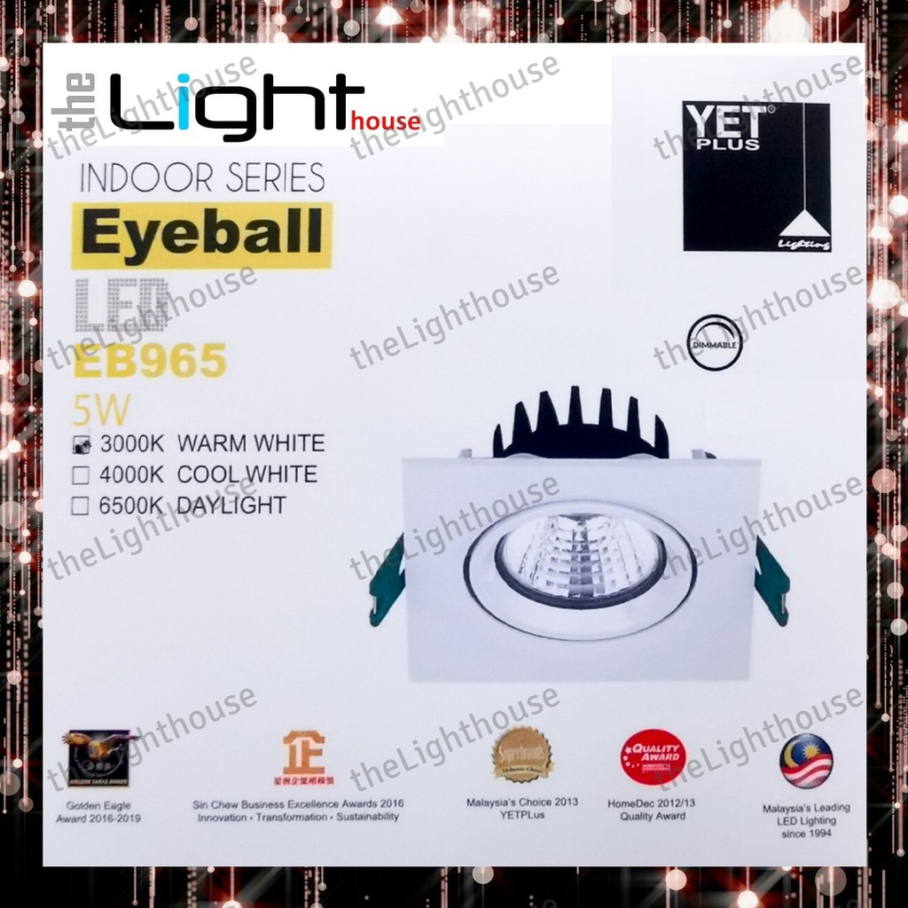 YET PLUS 5 WATT LED SPOTLIGHT EYEBALL WARMWHITE EB95 / DOWNLIGHT | Shopee Malaysia