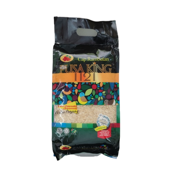 Cap Rambutan Pusa King 1121 Basmathi Rice 2kg | Shopee Malaysia