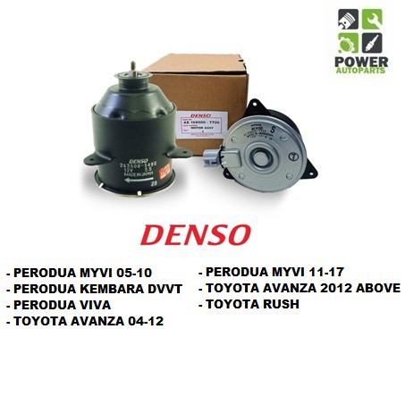 (MADE IN JAPAN) DENSO Radiator Fan Motor - Perodua Myvi / Viva ...