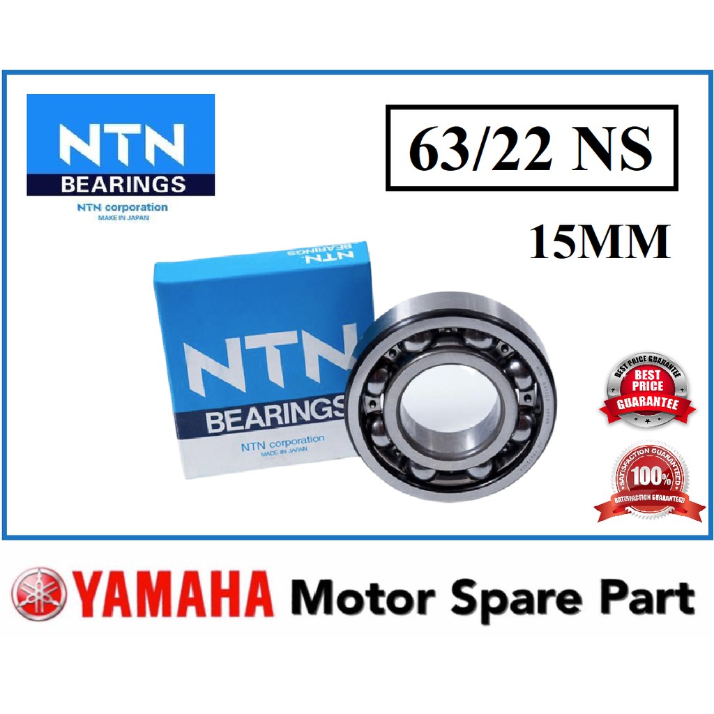 JAPAN NTN 63/22 (15MM) BEARING 0 6322 63 22 KARISMA COMEL GY6 JETPOWER JET POWER CRANKSHAFT ...