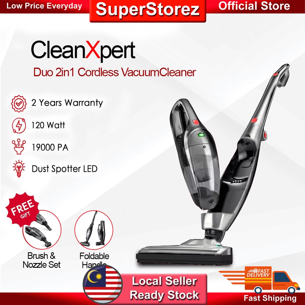 Superstorez Handheld Transformer Cordless Vacuum Cleaner CleanXpert Duo 2in1 Portable Vakum ...