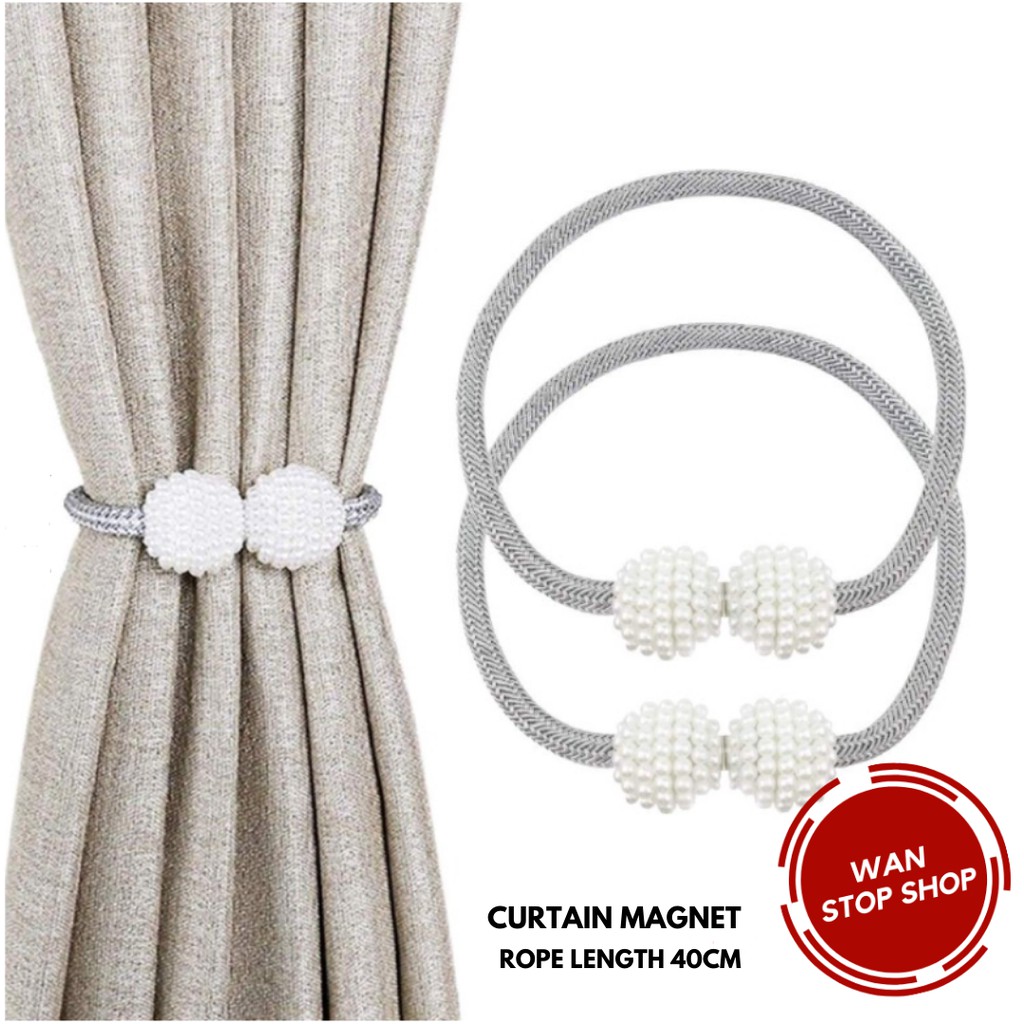 1pc Pearl Magnetic Curtain Belt Woven Rope Curtain Magnet, Home Use ...
