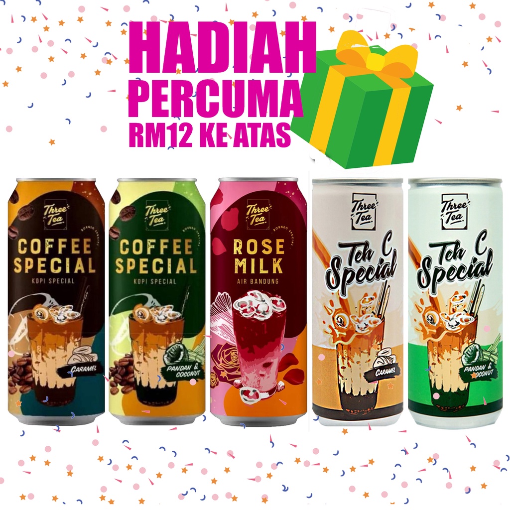 Air Tin Three Tea Greenleaf Sarawak Teh C Special / Coffee Special ...