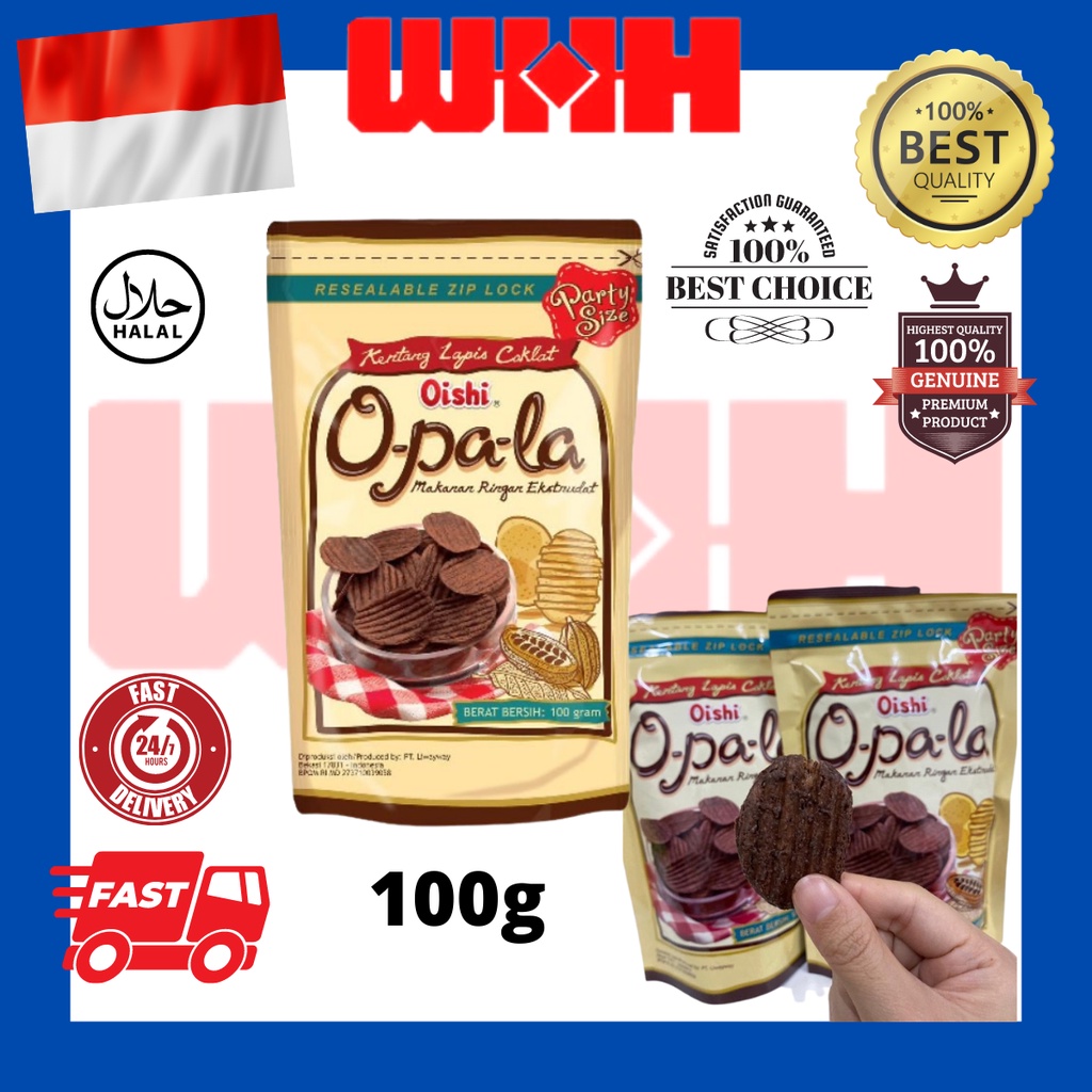 INDONESIA 🇮🇩 (HALAL) OISHI Opala Chocolate Potato Chips ,Kentang ...