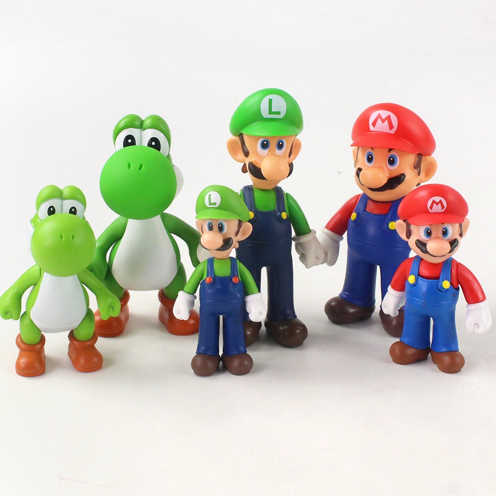 3Pcs/Set Japan Nintendo Game Super Mario Bros. Yoshi Luigi Mario PVC ...