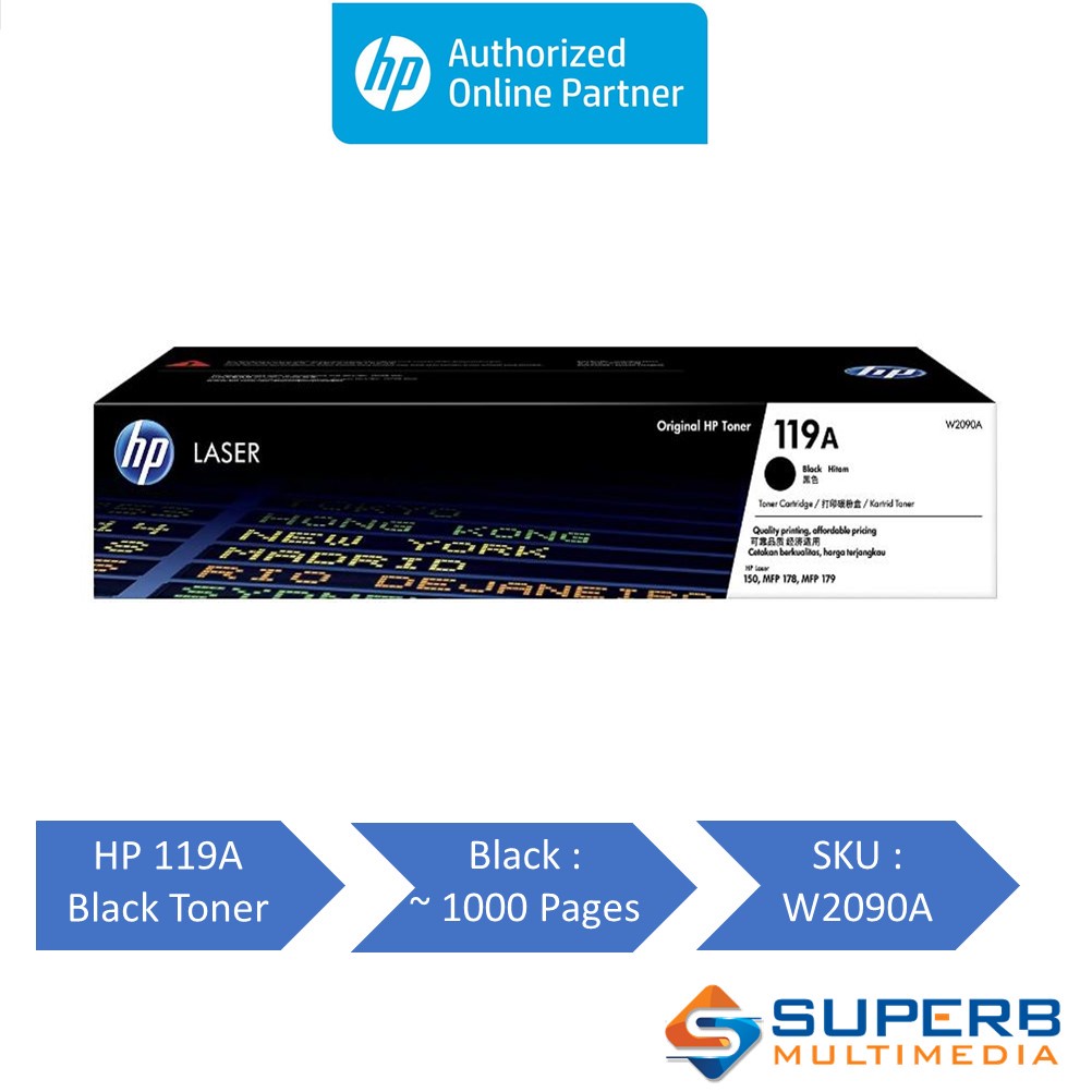 HP 119A Black Original Laser Toner Cartridge [W2090A] | Shopee Malaysia
