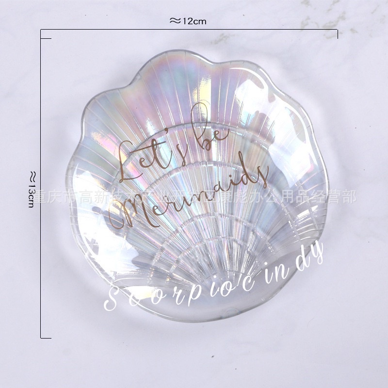 Aurora colored glass clamshell plate | Shopee Malaysia
