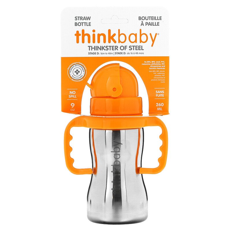 Think, Thinkbaby, Thinkster of Steel Bottle, Baby / Toddler Stainless ...