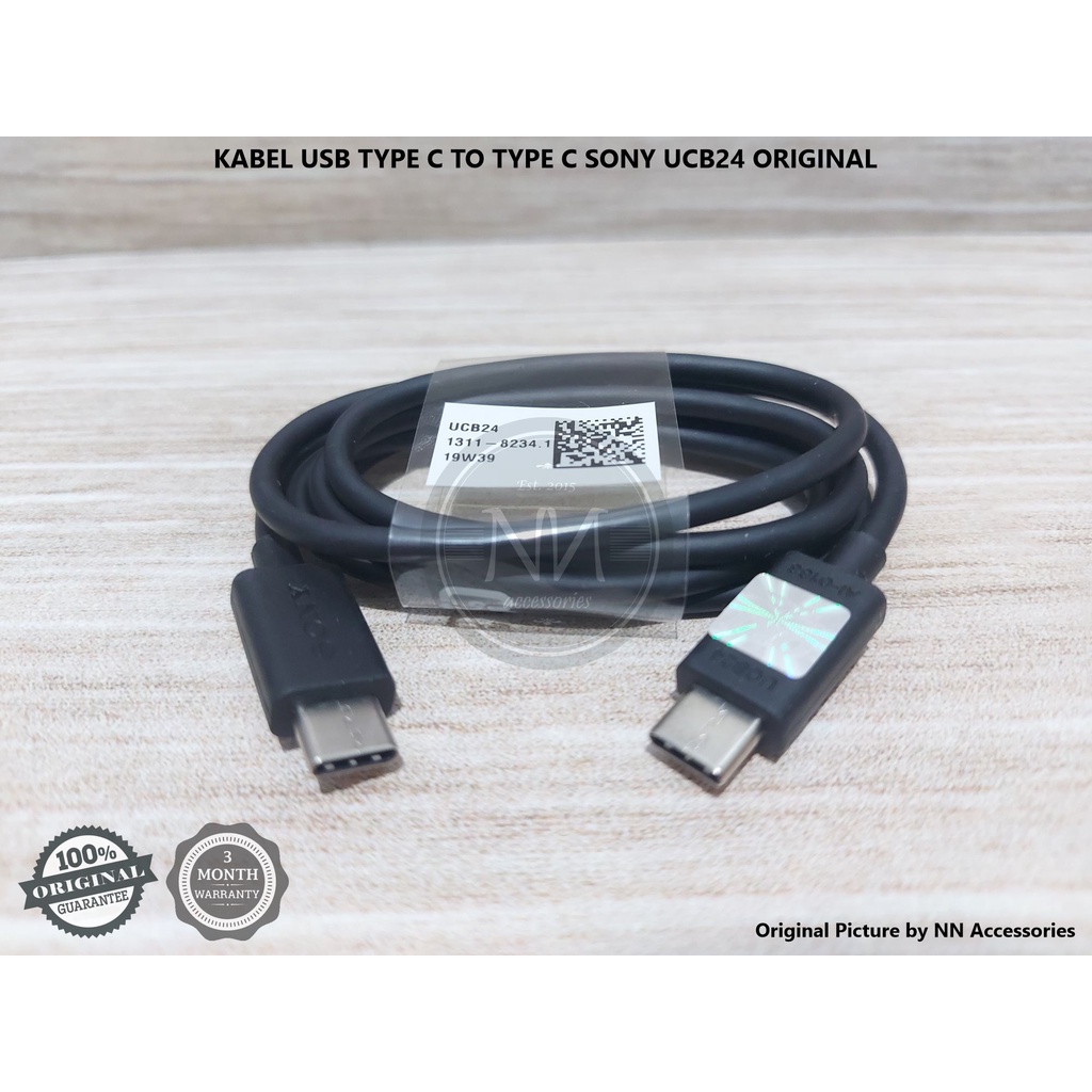 Usb Cable TYPE C TO TYPE C SONY UCB24 XPERIA 1 5 10 II III PRO L3 L4 ...