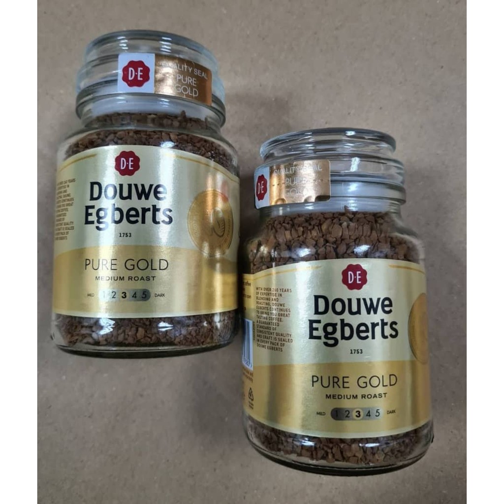 DOUWE EGBERTS Pure Gold Medium Roast Instant Coffee 95g ~ IMPORTED | Shopee Malaysia