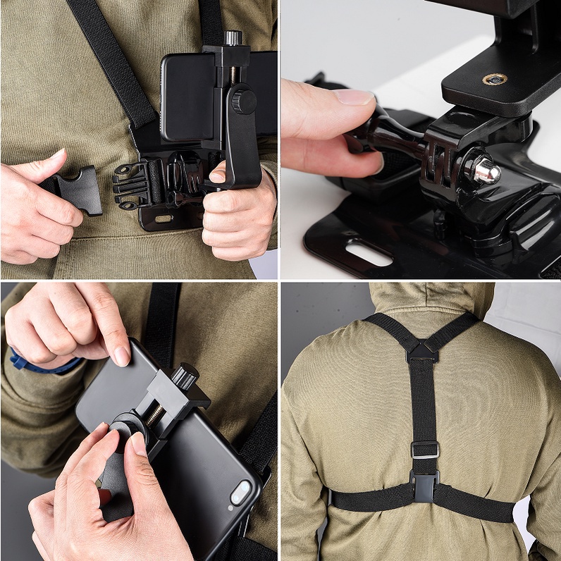 Mount Harness Body Strap Mobile Chest Phone Holder Go Pro Cell Phone ...