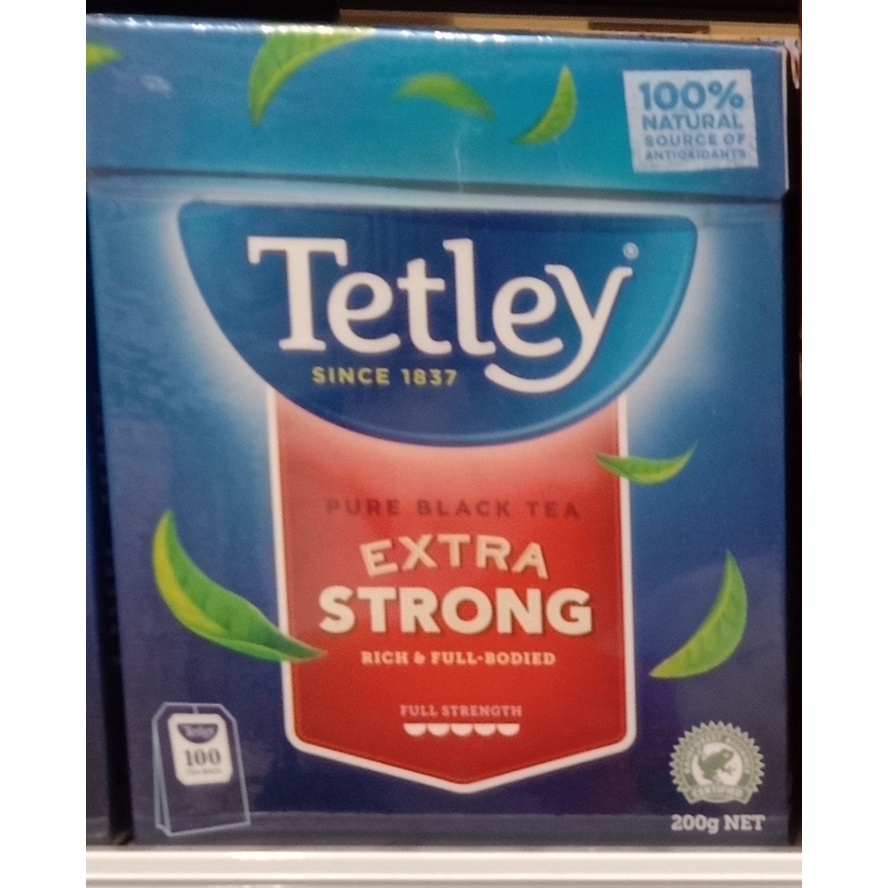 Tetley Extra Strong Pure Black Tea 100 Teabags | Shopee Malaysia