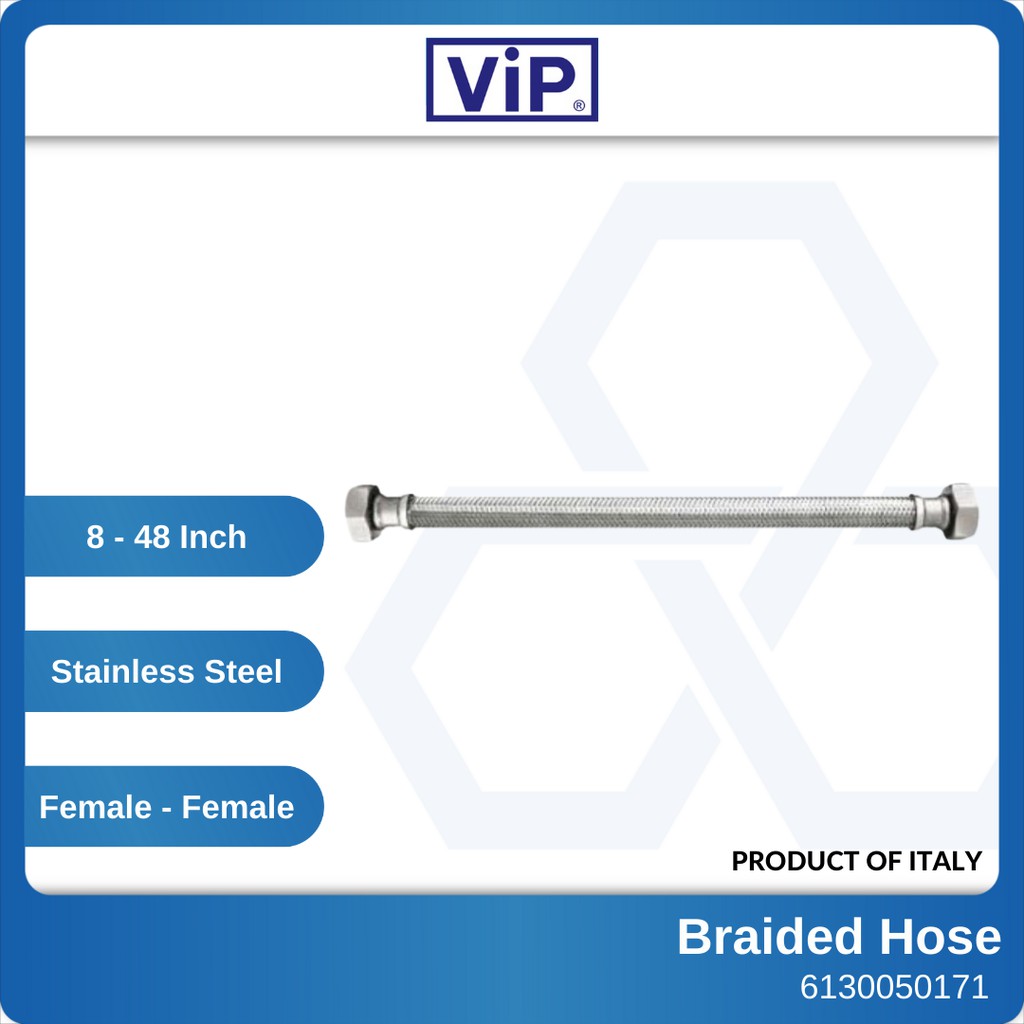 VIP PVC High Pressure Flexible Braided Hose (15cm- 120cm) (Female to ...